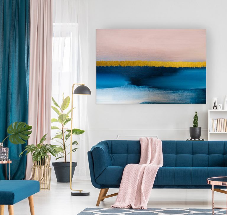 Abstract Divided With Gold – Adecohome